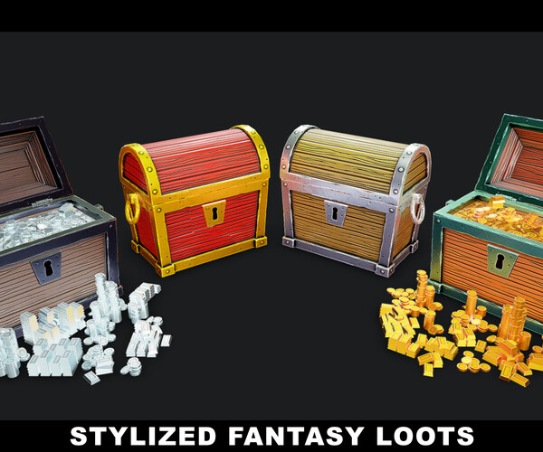 ArtStation - STYLIZED - Fantasy Loots Pack ( Unity ) | Game Assets