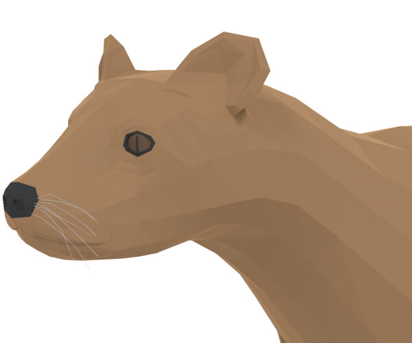 ArtStation - Low Poly Cartoon Fossa | Game Assets