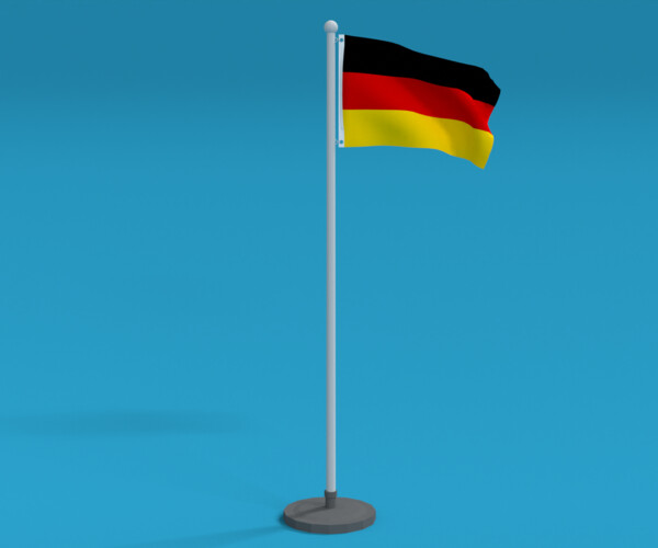ArtStation - Low Poly Seamless Animated Germany Flag | Game Assets