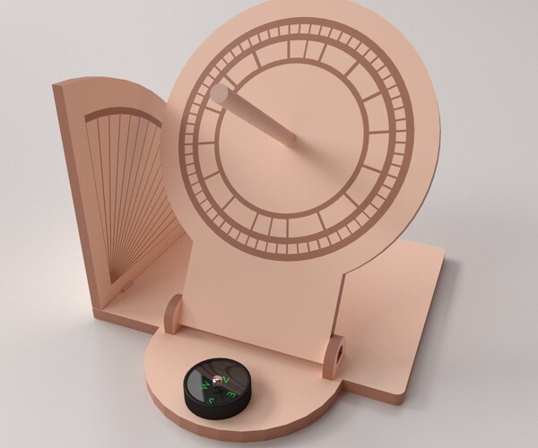 ArtStation - Wooden Sundial | Game Assets
