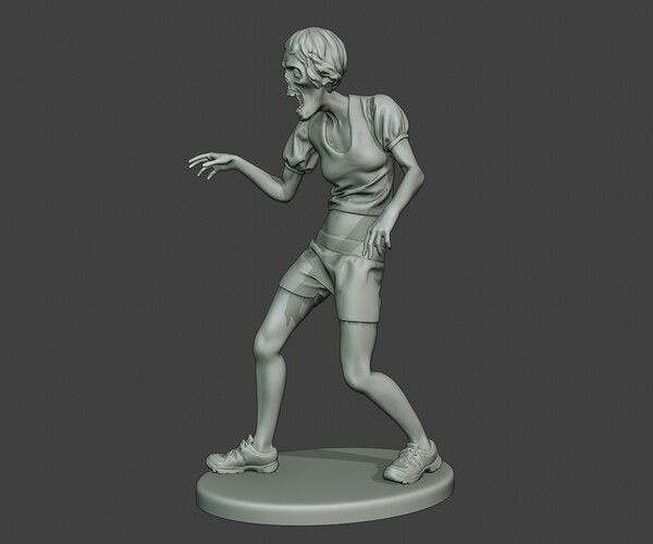 ArtStation - Casual Zombie Female CZ1 0003 | Resources