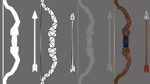 ArtStation - Fantasy Stylized bow and arrow| Stylized bow and arrow | Fantasy Stylized bow and ...