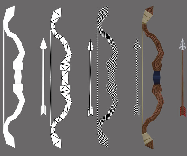 ArtStation - Fantasy Stylized bow and arrow| Stylized bow and arrow ...