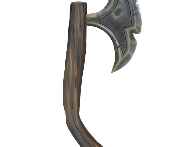 ArtStation - 2d Fantasy Axe 4K Hand Painting | Game Assets