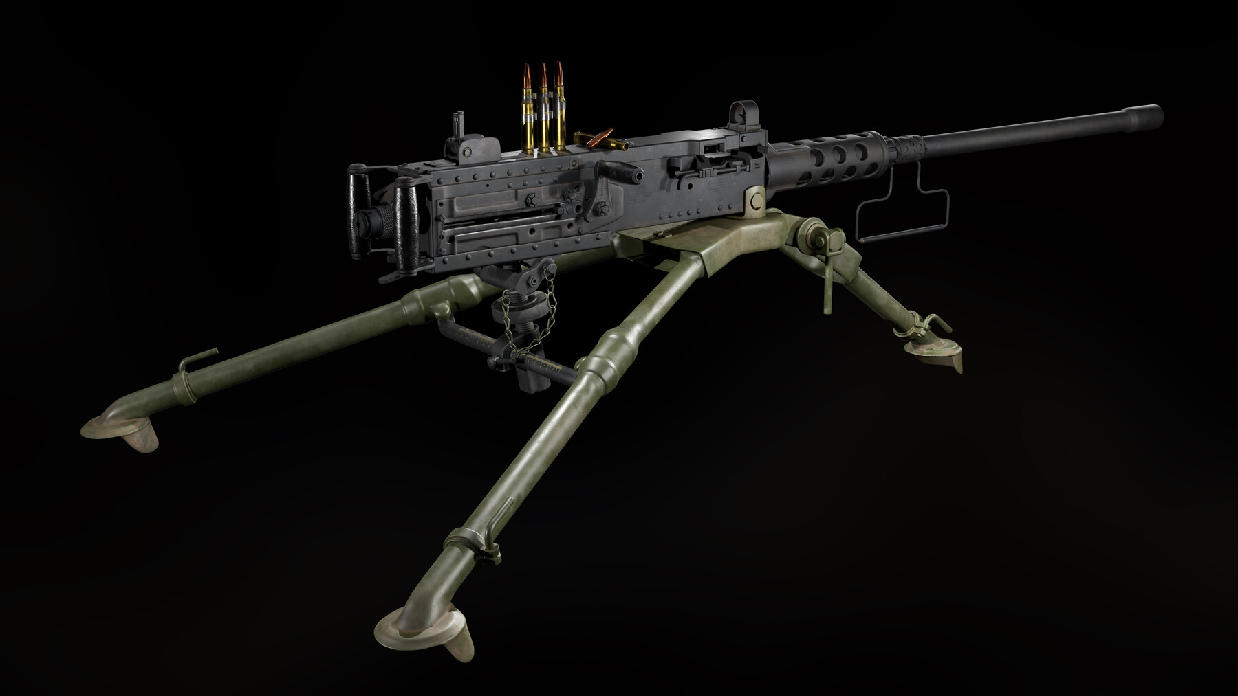 ArtStation - M2 Browning Heavy Machine Gun Lowpoly | Game Assets