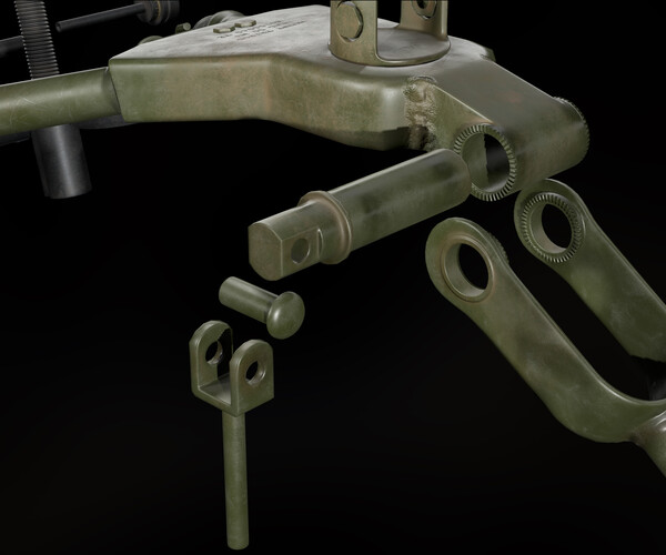 ArtStation - M2 Browning Heavy Machine Gun Lowpoly | Game Assets