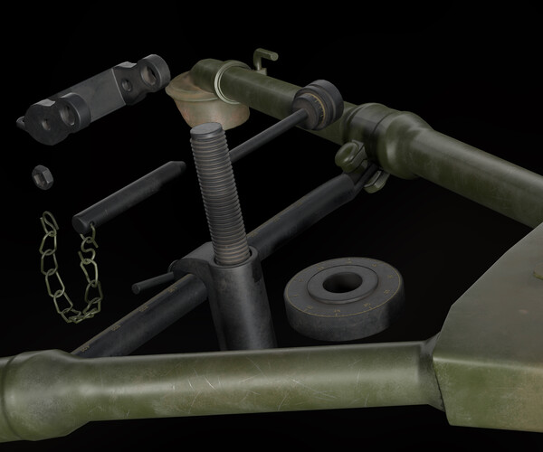 ArtStation - M2 Browning Heavy Machine Gun Lowpoly | Game Assets