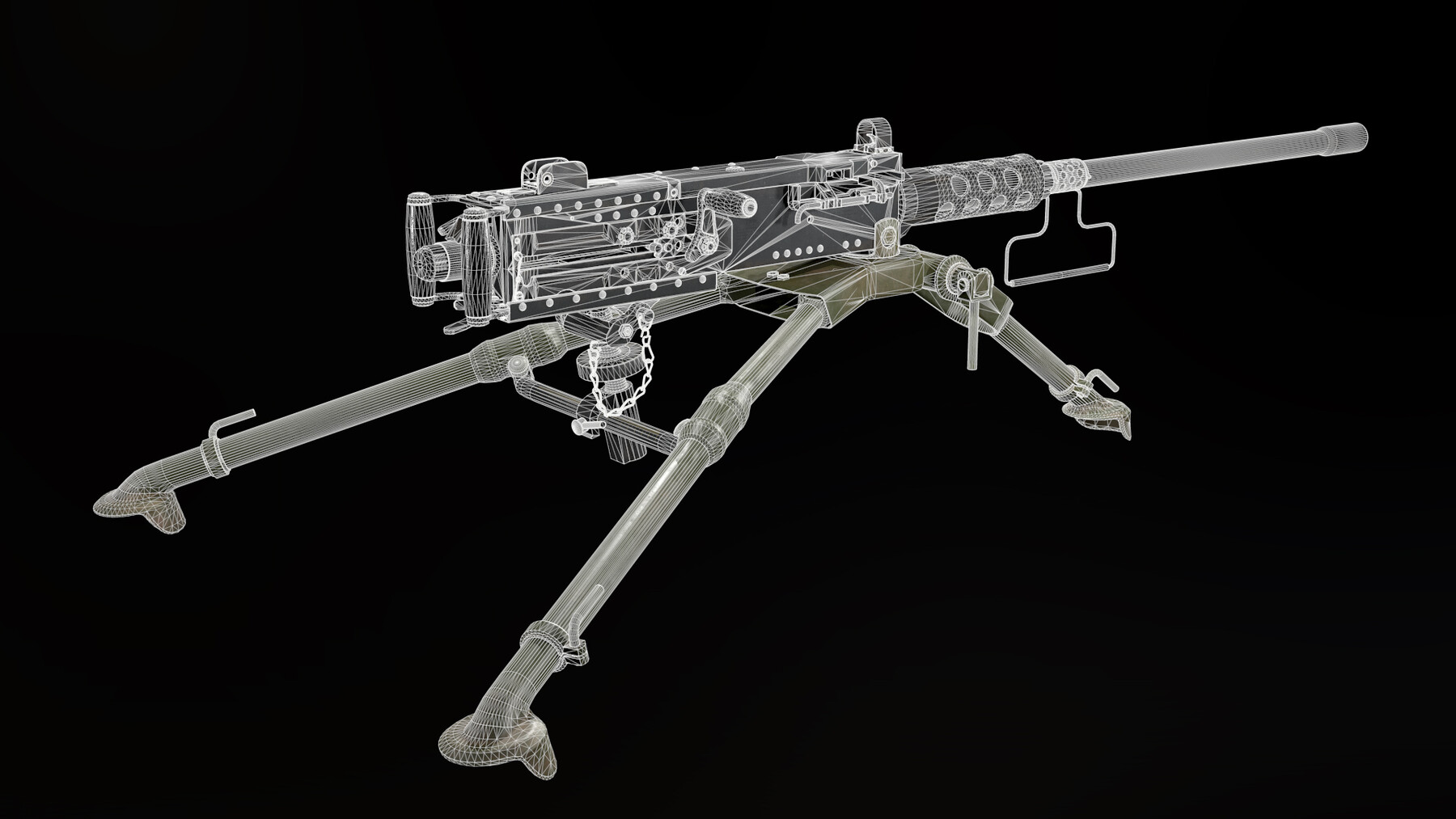 ArtStation - M2 Browning Heavy Machine Gun Lowpoly | Game Assets