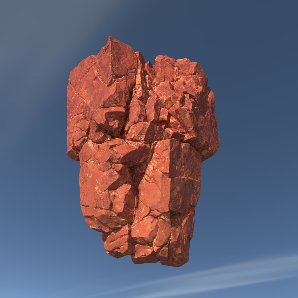 ArtStation - Low poly Sandstone Floating Island Rock Pack 211205 | Game ...