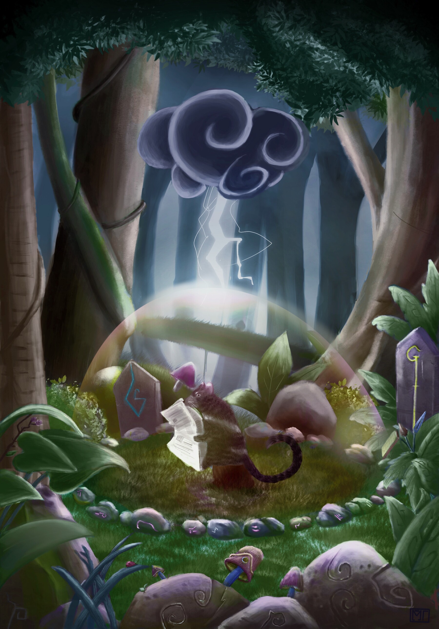 ArtStation - Fantasy forest and wizard | Artworks