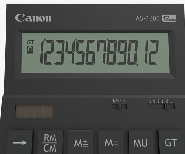 ArtStation - Canon AS-1200 Solar Calculator | Game Assets