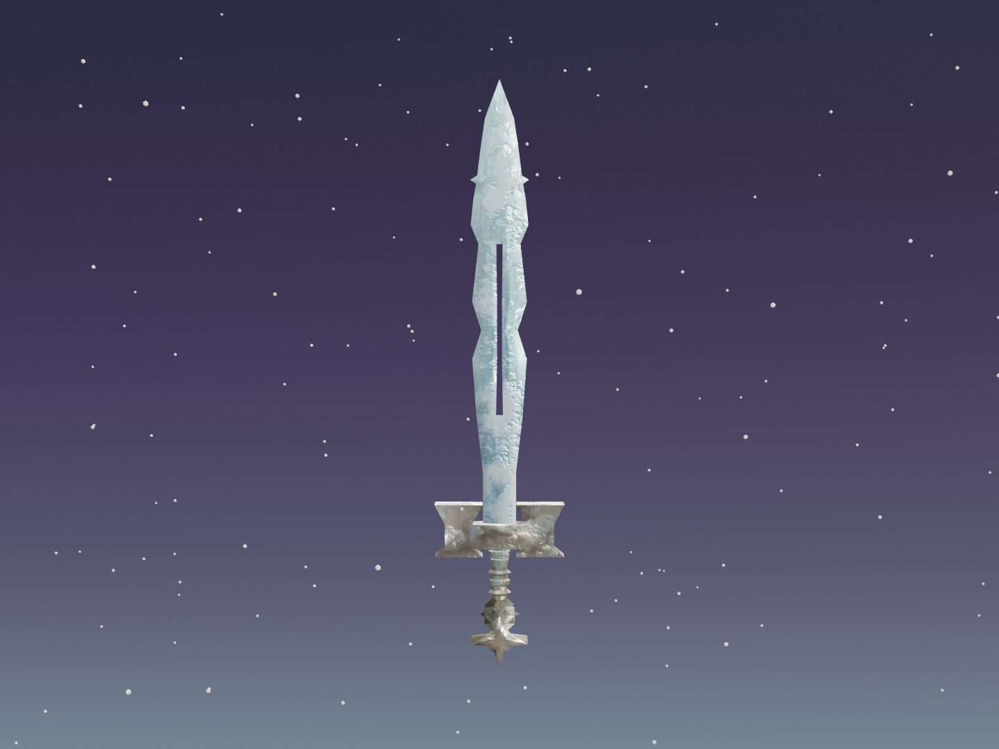 ArtStation - Fantasy Frozen Ice Sword - Elemental Sword | Game Assets