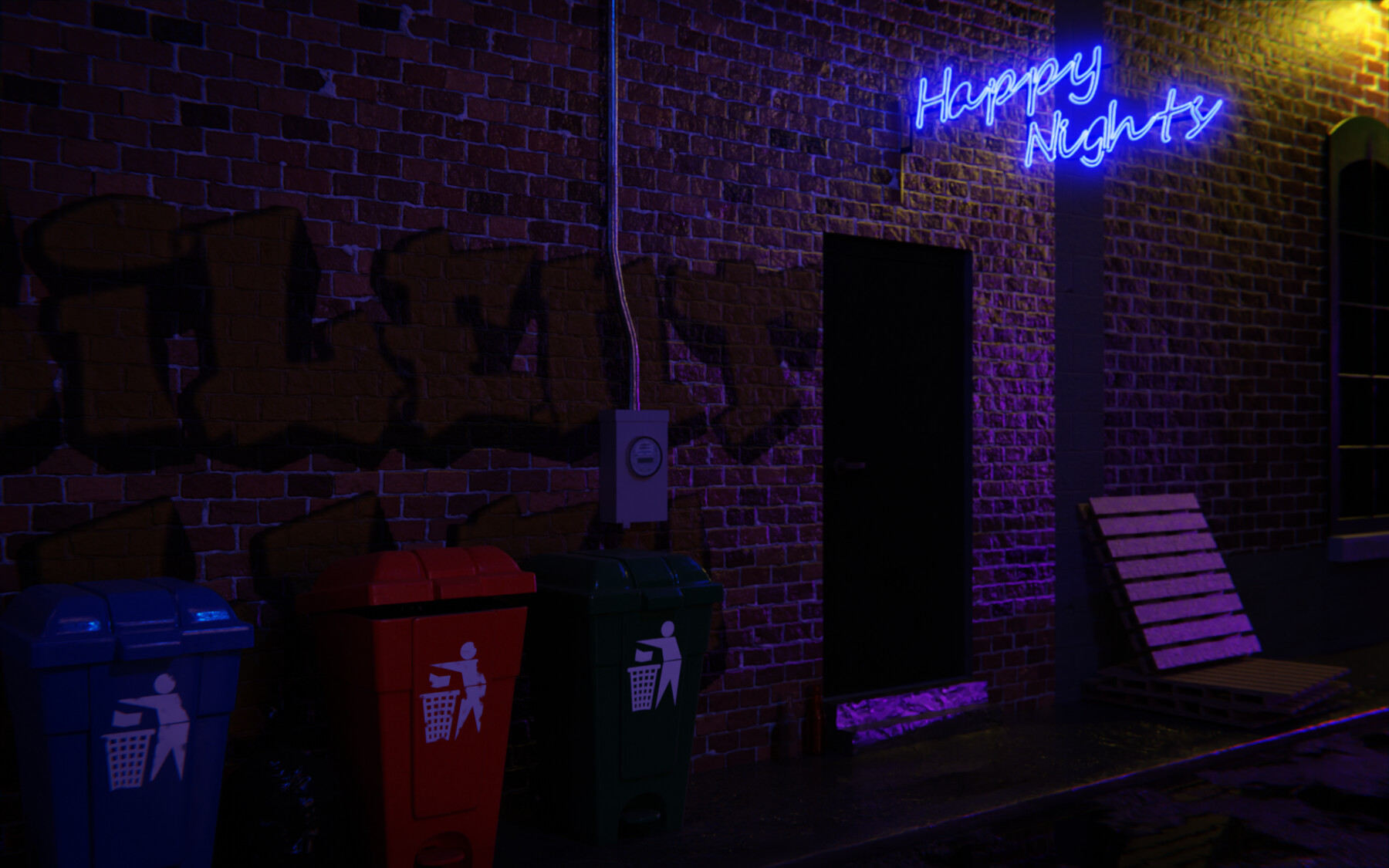 ArtStation - Back Alley 3d Scene | Resources