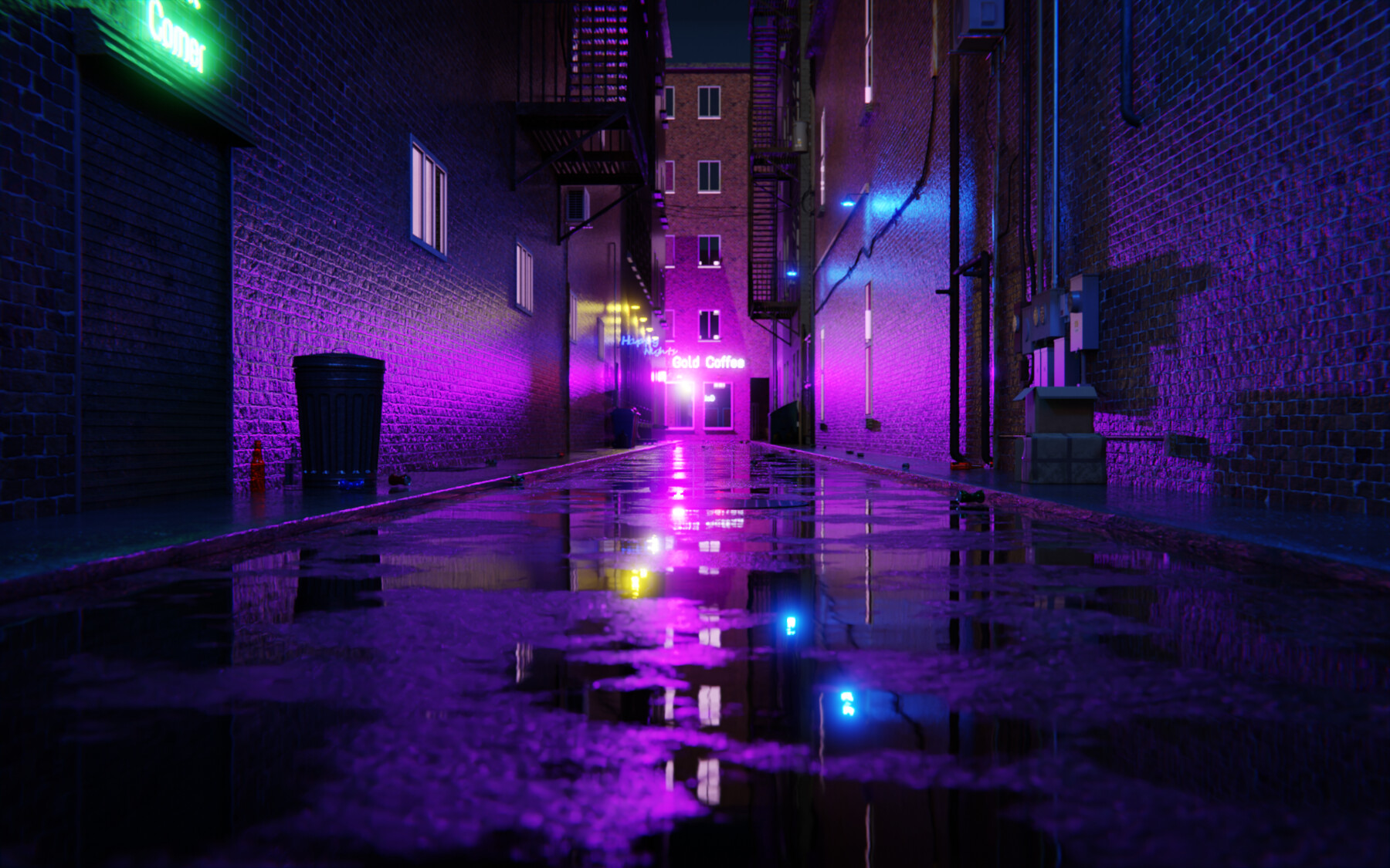 ArtStation - Back Alley 3d Scene | Resources