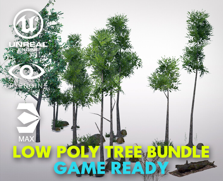 ArtStation - Low Poly Tree Bundle - Game Ready | Resources