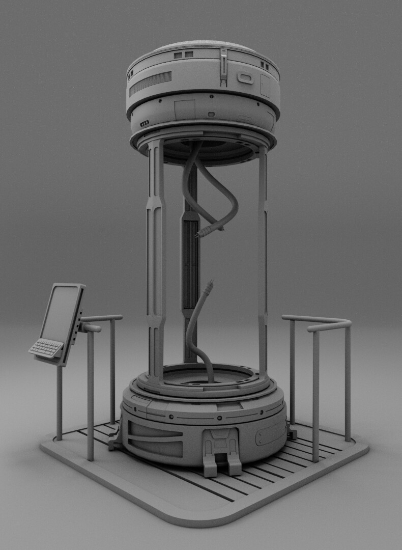 ArtStation - Sci-Fi Capsule Cloning Chamber Device | Game Assets