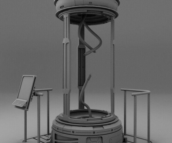 ArtStation - Sci-Fi Capsule Cloning Chamber Device | Game Assets