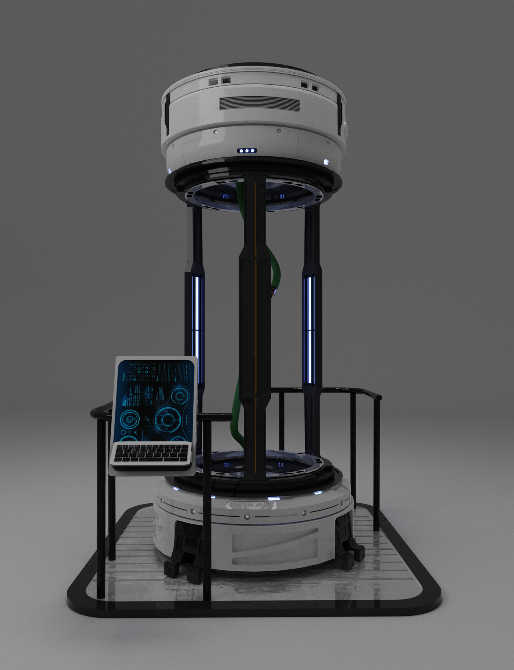 ArtStation - Sci-Fi Capsule Cloning Chamber Device | Game Assets