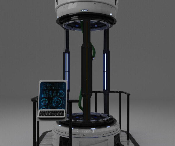 ArtStation - Sci-Fi Capsule Cloning Chamber Device | Game Assets