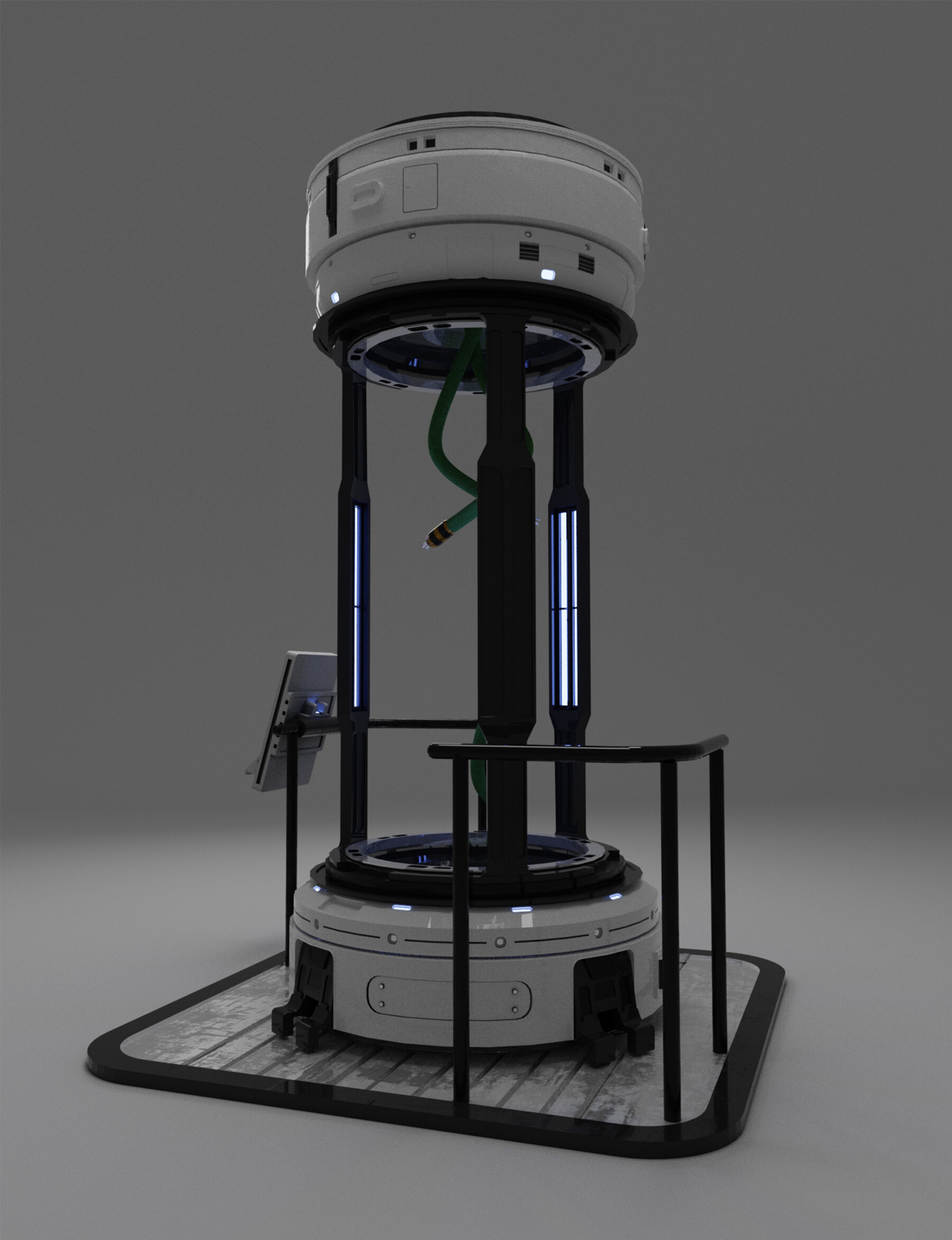 ArtStation - Sci-Fi Capsule Cloning Chamber Device | Game Assets