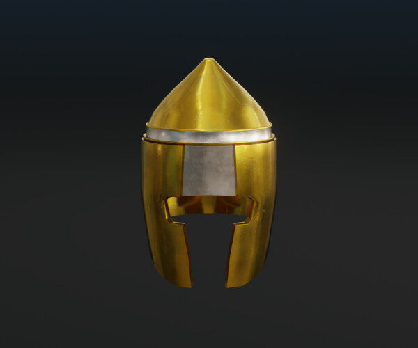 ArtStation - City Guard Golden Helmet - Gold Medieval Helmet | Game Assets