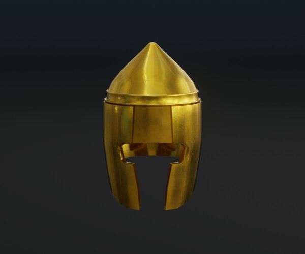 ArtStation - City Guard Golden Helmet - Gold Medieval Helmet | Game Assets