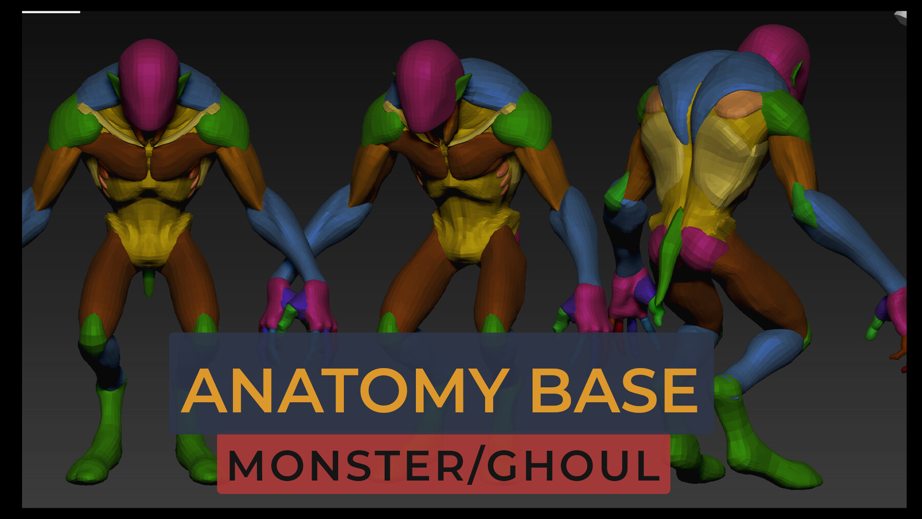 ArtStation - Monster01 Anatomy base mesh | Resources