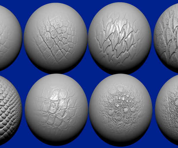 ArtStation - Package 40 Alpha skin crocodile, snakes, crates | Brushes