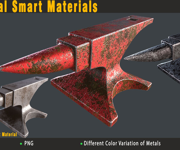 ArtStation - 30 Metal Smart Materials - VOL 01 | Game Assets