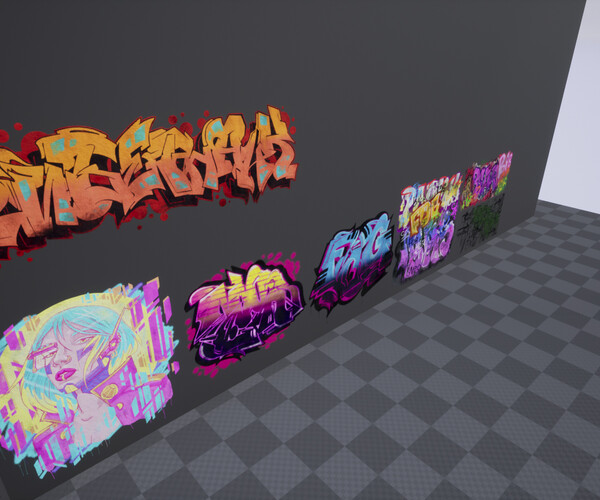 ArtStation - Graffiti Tag Pack Decals II | Game Assets