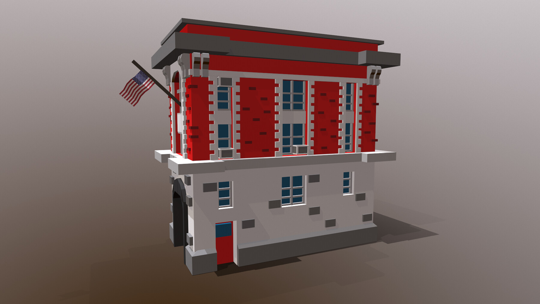 ArtStation - Fire Station Low Poly | Game Assets