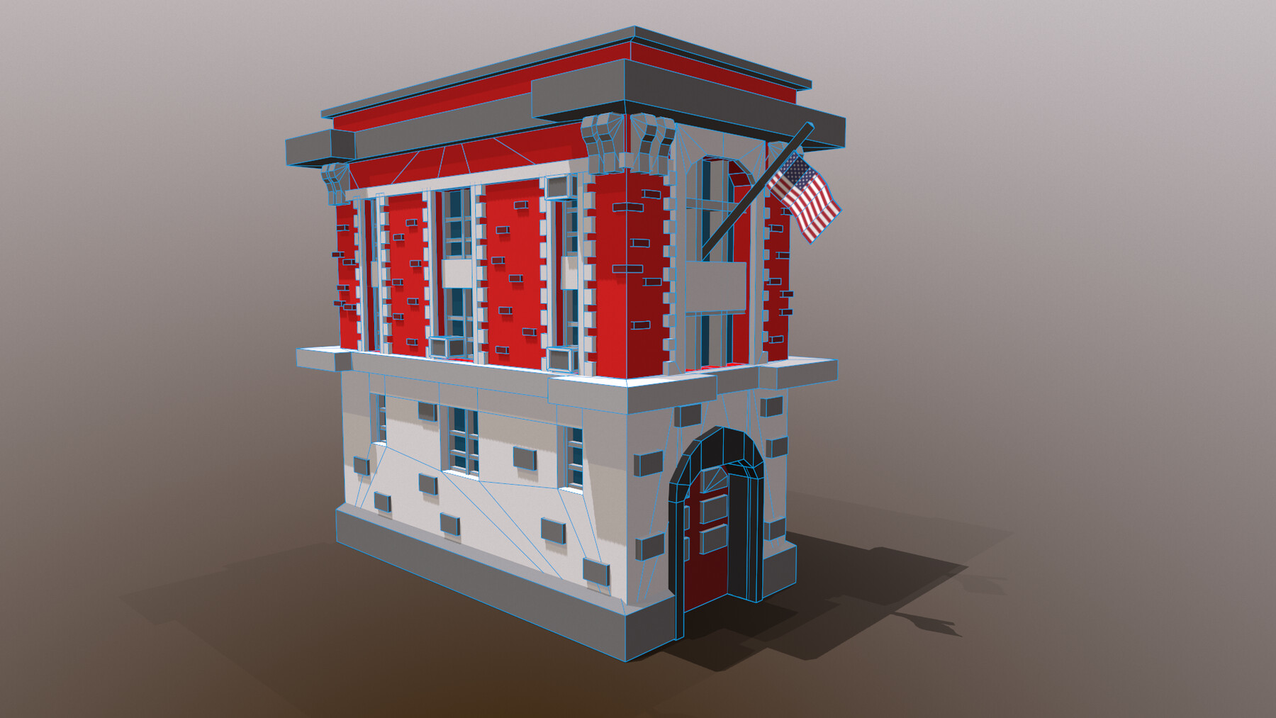 ArtStation - Fire Station Low Poly | Game Assets