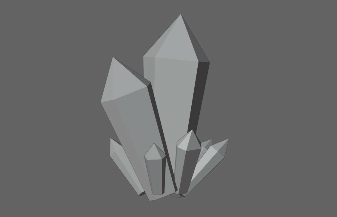 ArtStation - Crystals - Cristal Low-poly 3D model | Game Assets
