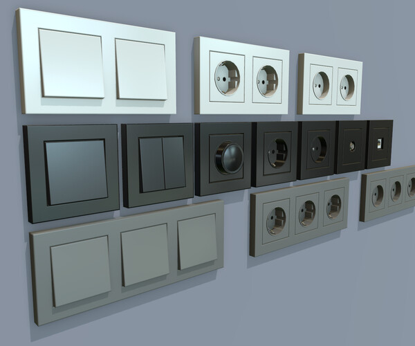 ArtStation - Electrical Switches and Outlets | Game Assets