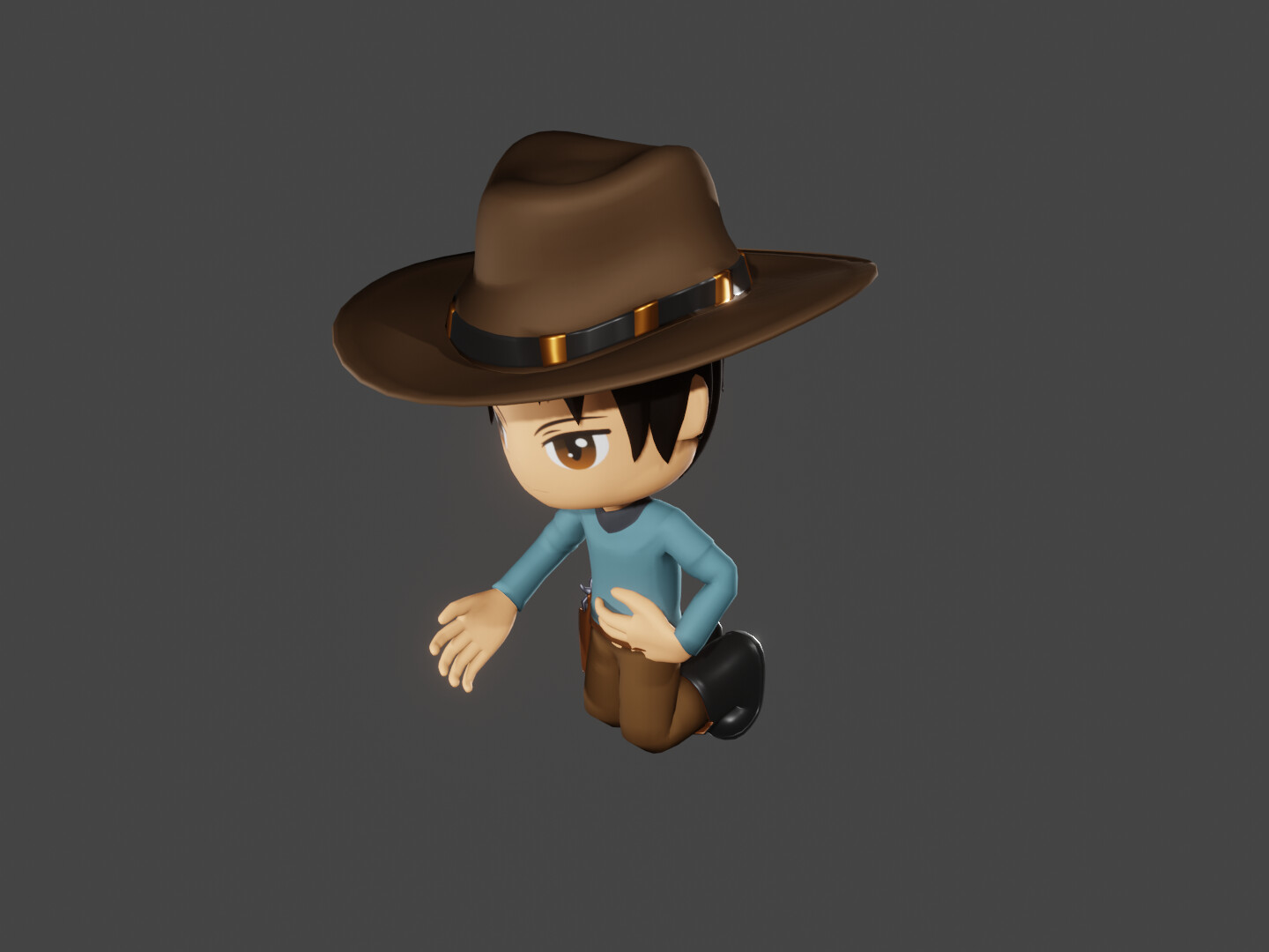 ArtStation - Animated western cowboy - Toon Cowboy | Game Assets