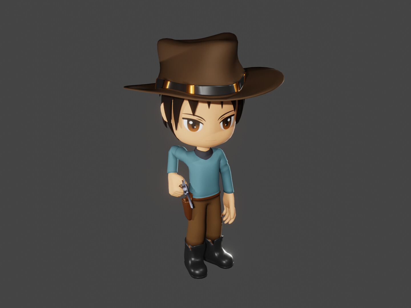 ArtStation - Animated western cowboy - Toon Cowboy | Game Assets