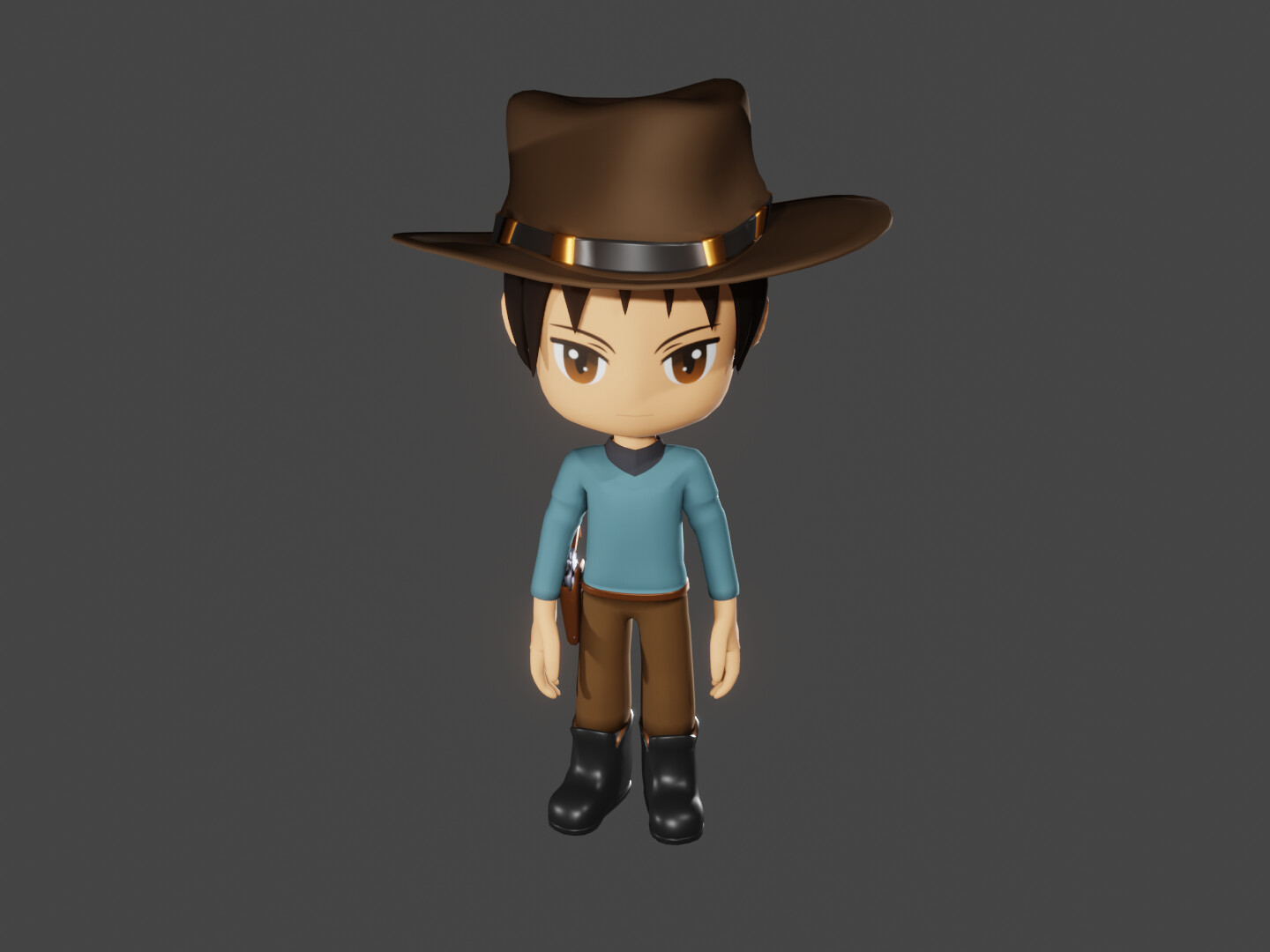 ArtStation - Animated western cowboy - Toon Cowboy | Game Assets