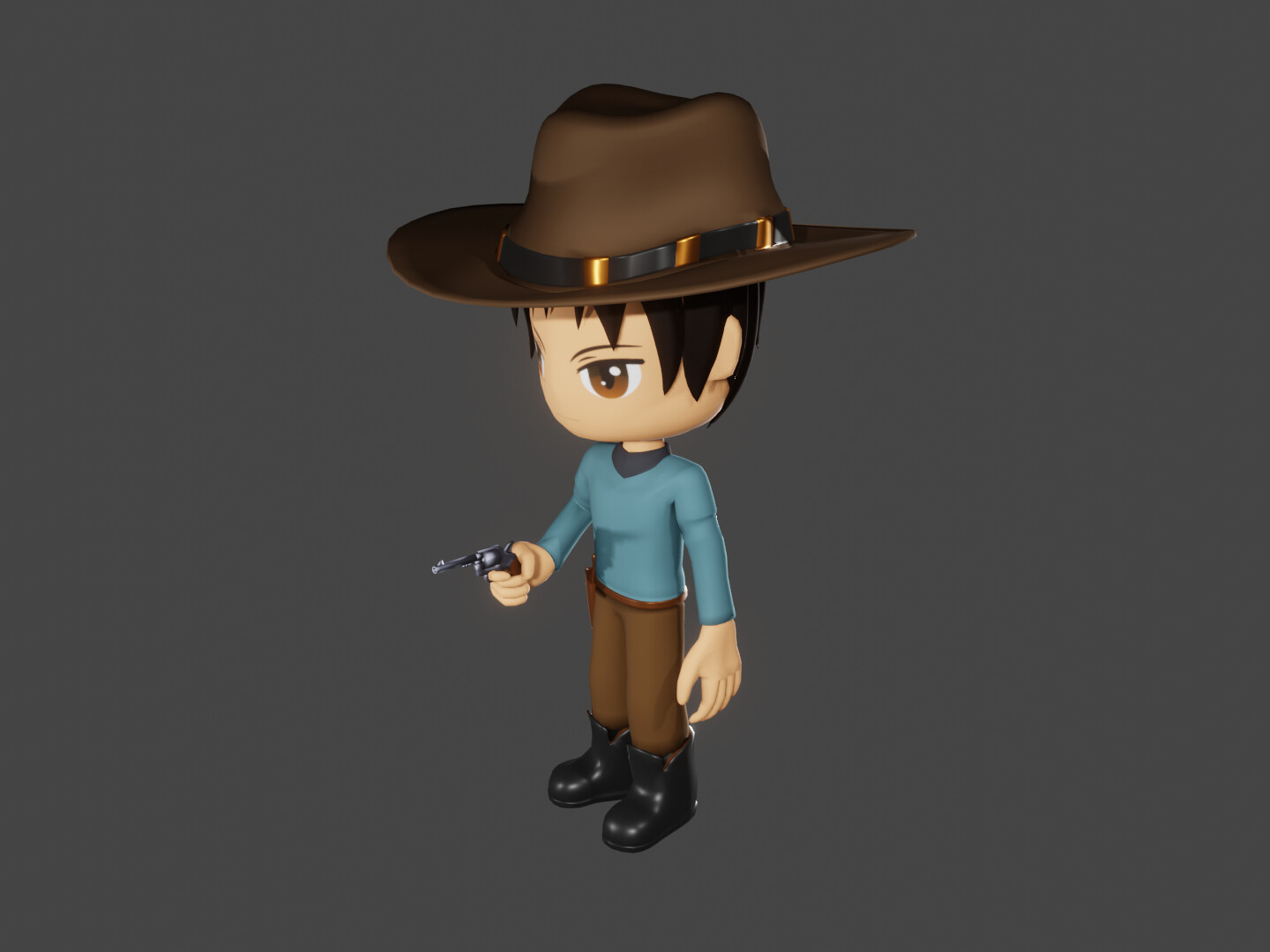 ArtStation - Animated western cowboy - Toon Cowboy | Game Assets