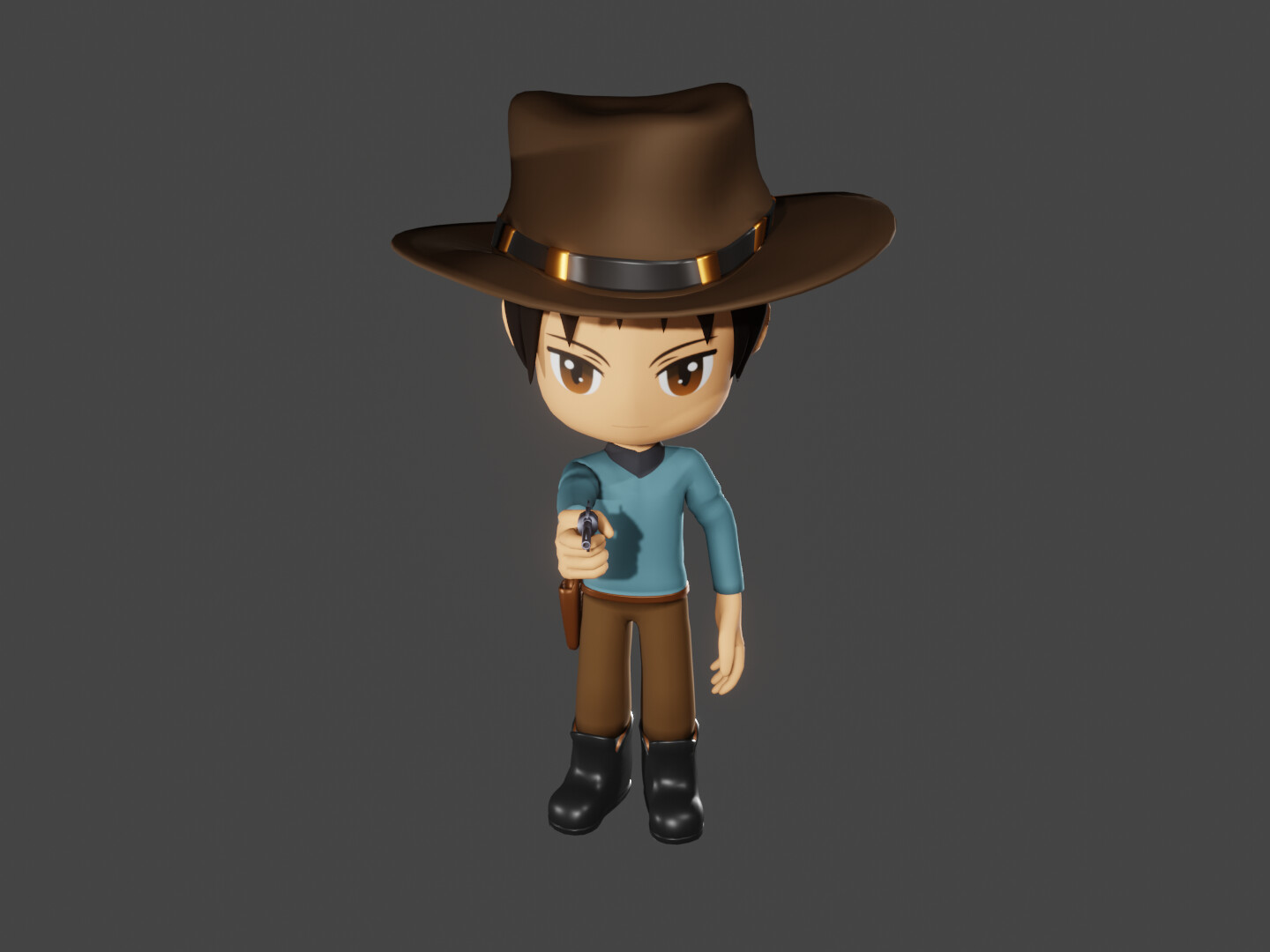ArtStation - Animated western cowboy - Toon Cowboy | Game Assets