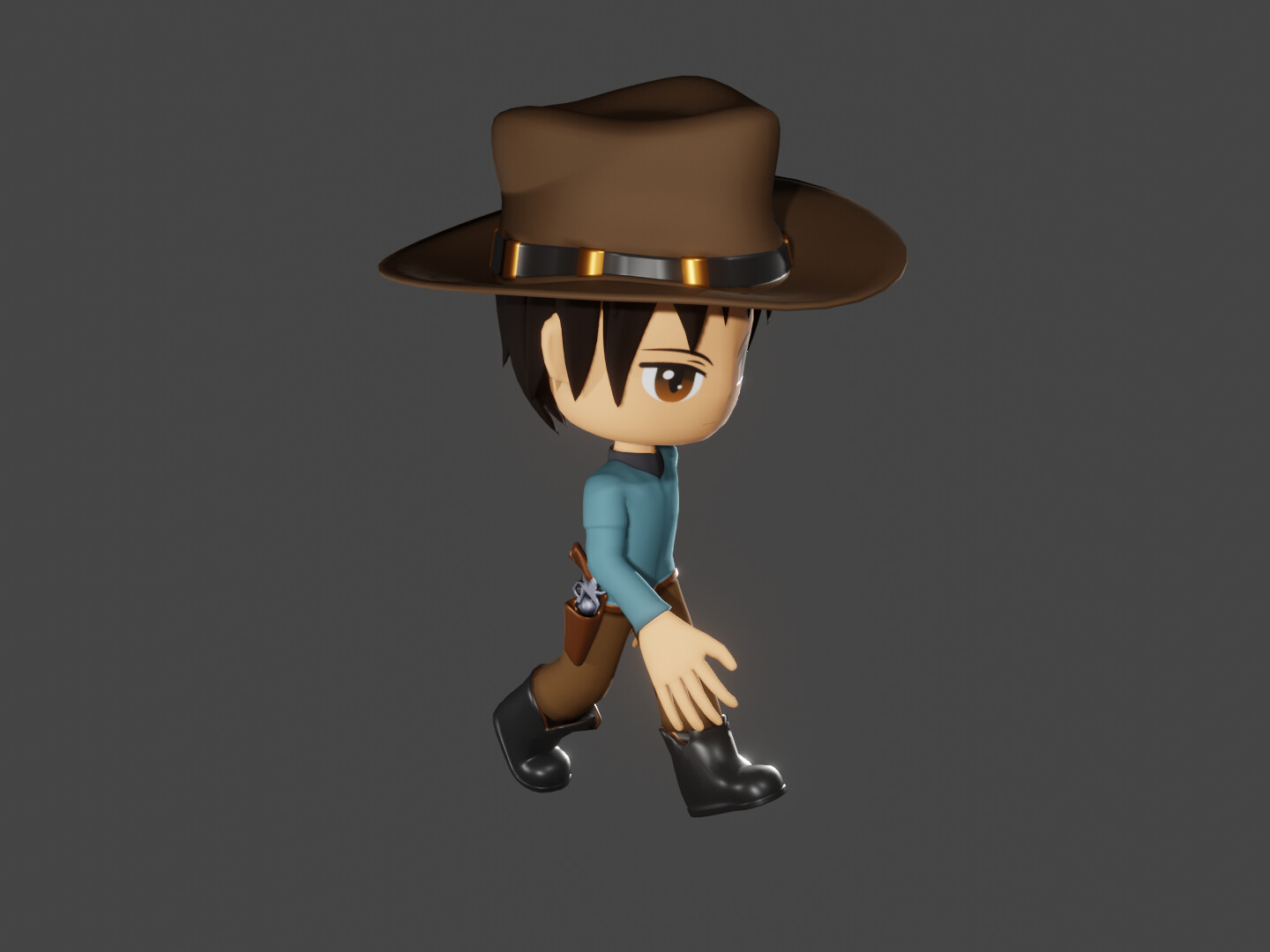 ArtStation - Animated western cowboy - Toon Cowboy | Game Assets