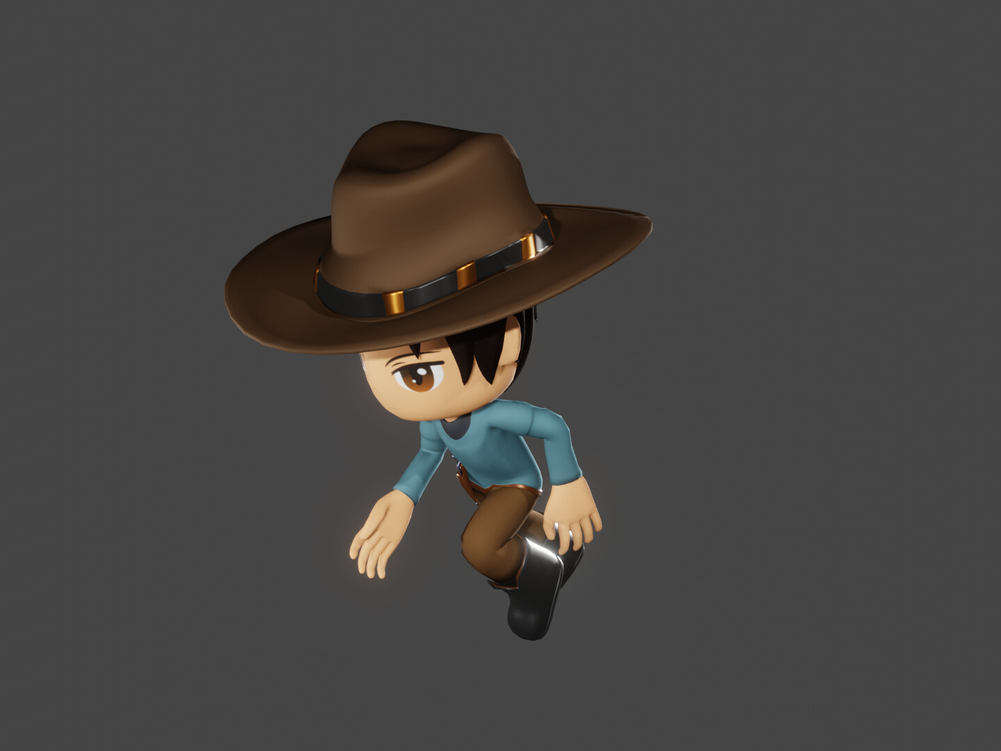 ArtStation - Animated western cowboy - Toon Cowboy | Game Assets