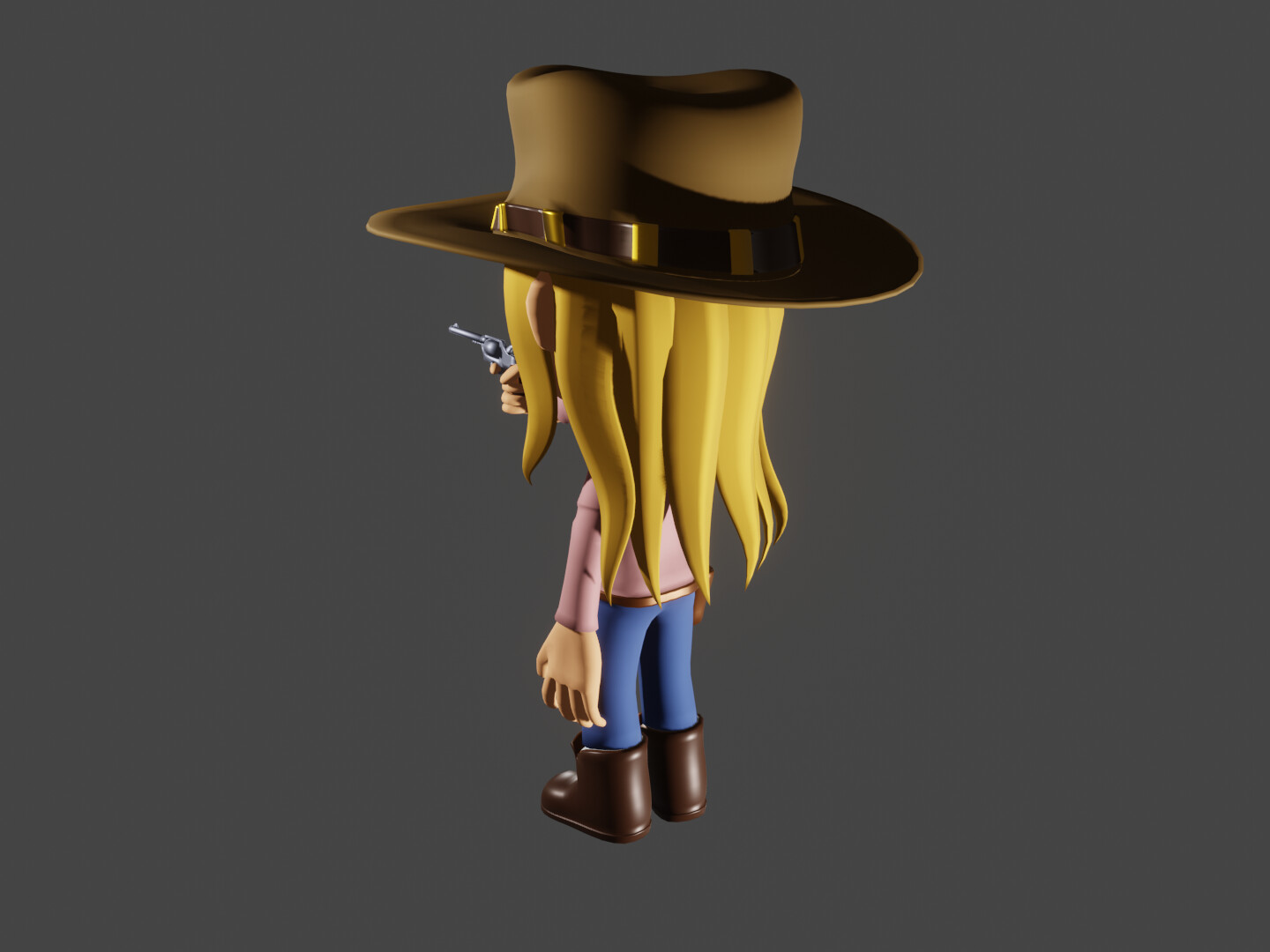 ArtStation - Animated Western Cowgirl - Toon Cowboy | Game Assets