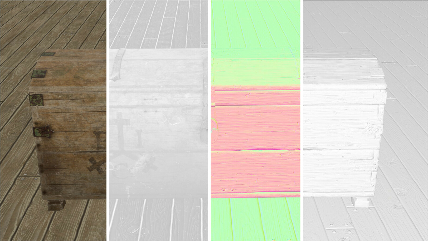 ArtStation - Real-Time Wood Chest for Game | Game Assets