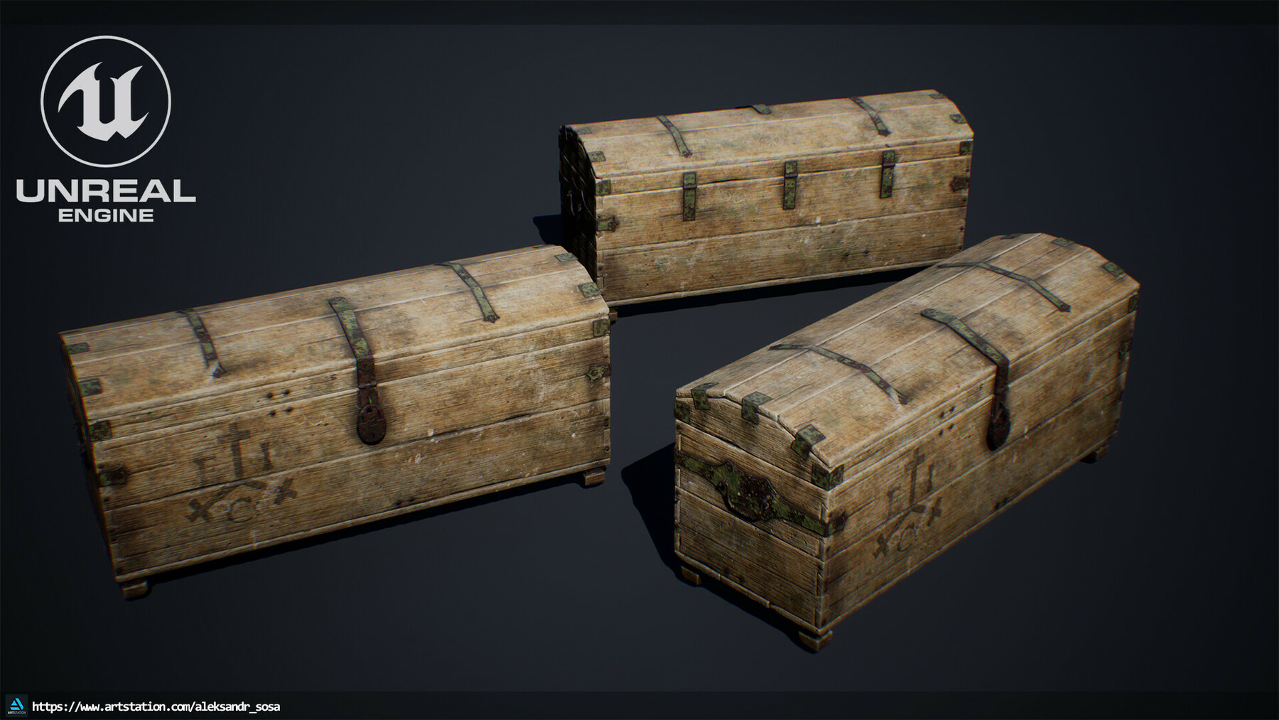 ArtStation - Real-Time Wood Chest for Game | Game Assets