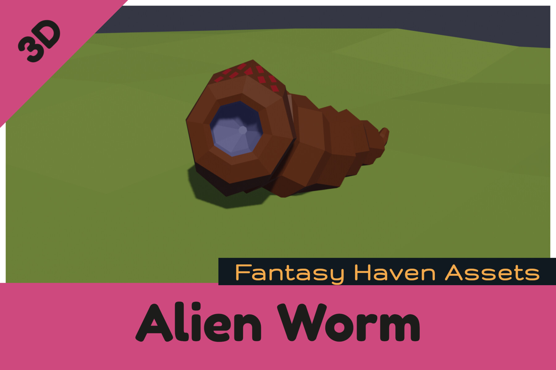 ArtStation - Low Poly - Alien Worm | Game Assets