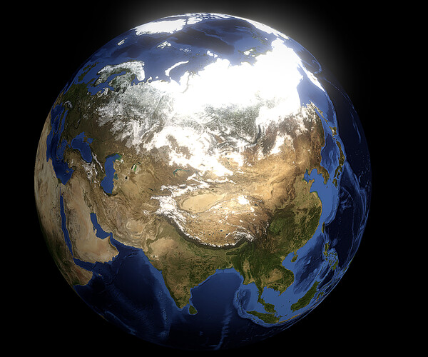 ArtStation - HQ Earth 3D Model And Texture 21600x10800 | Game Assets