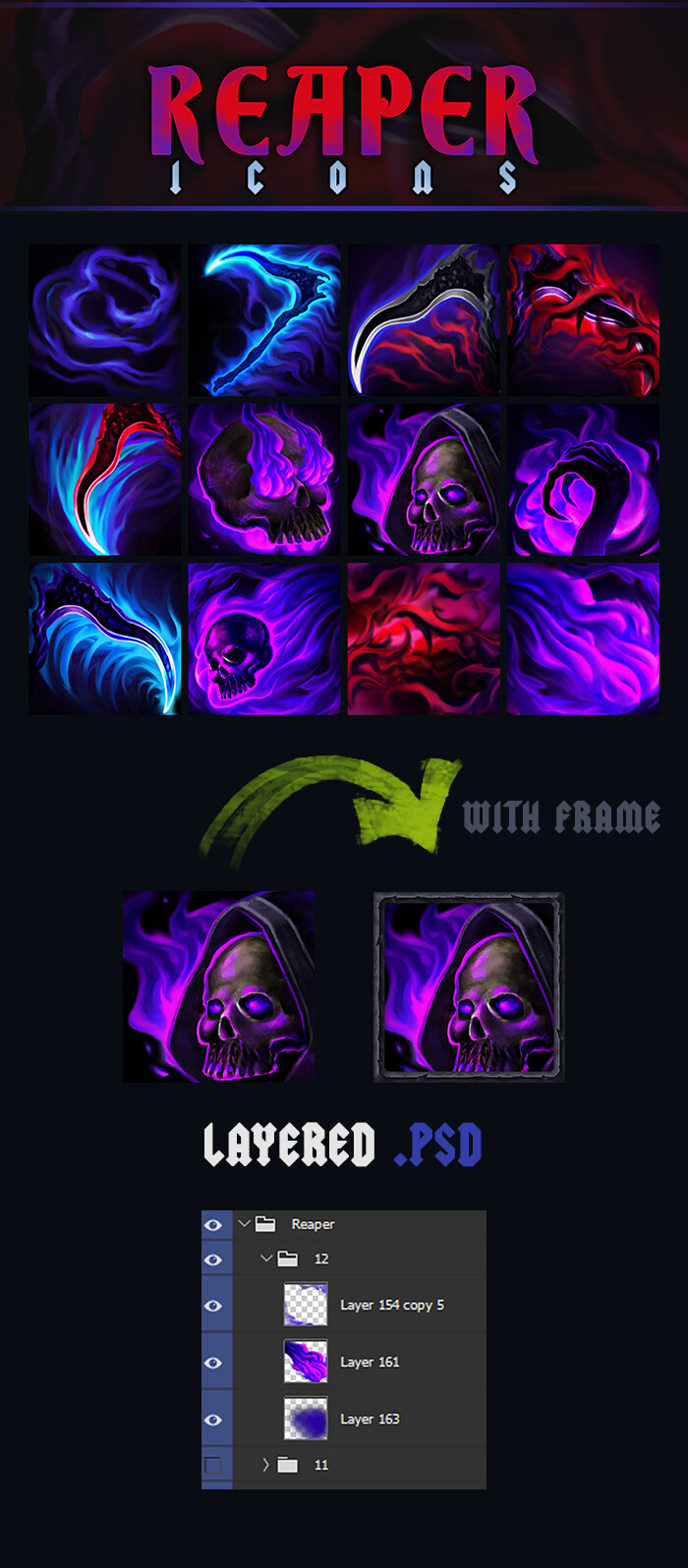 ArtStation - Reaper Skill Icons | Game Assets