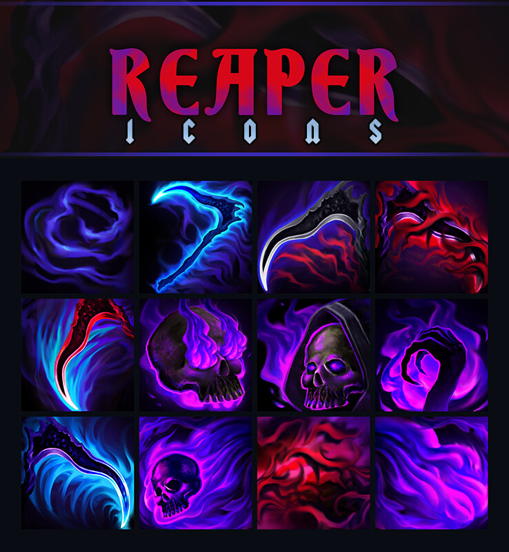 ArtStation - Reaper Skill Icons | Game Assets