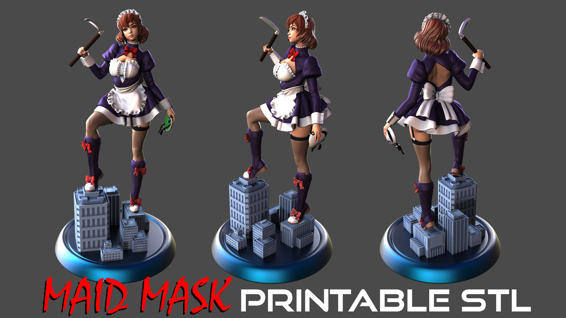 ArtStation - Maid Mask - 3D printable STL | Resources