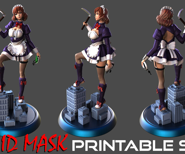 ArtStation - Maid Mask - 3D printable STL | Resources